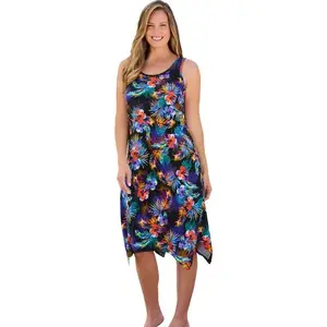 SWIM 365 Sharktail Beach Cover Up - Psychedelic Hibiscus