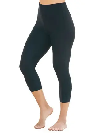 SWIM 365 High-waisted Swim Capri - Black