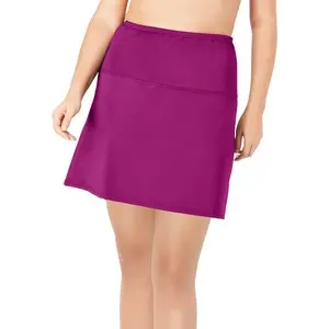 SWIM 365 High-waisted Swim Skirt With Built-in Tummy Control Brief - Fuchsia