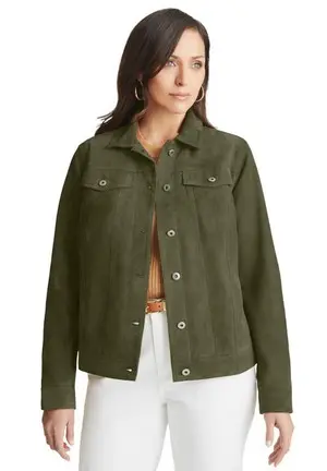 dark green suede jackets women