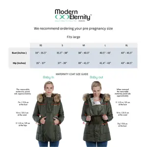MODERN ETERNITY 3-in-1 Maternity Coat With Belt - Navy