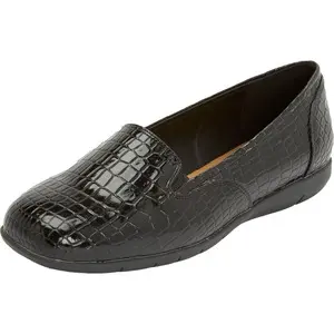 Croc Effect Flats For Women