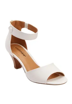 COMFORTVIEW Comfortview Fallon Ankle Strap Sandal White