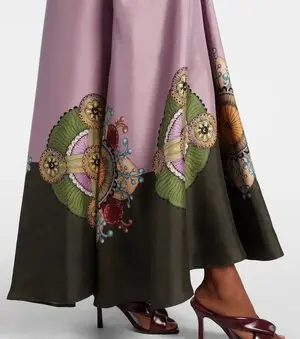 La DoubleJ Magnifico Printed Silk Twill Kaftan - Multicoloured