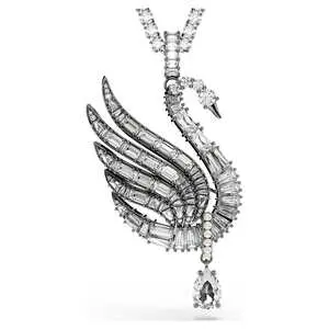 SWAROVSKI Swan Pendant And Brooch - White