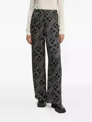 BRUUNS BAZAAR Logo-pattern Trousers