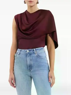 Rebecca Vallance Avalon Draped One-shoulder Top
