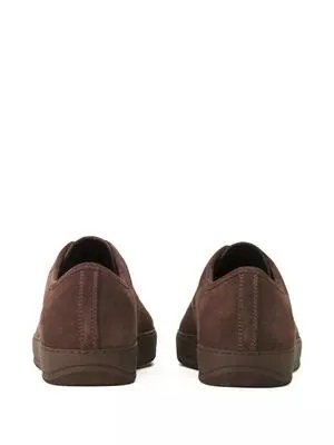 LANVIN Suede Leather Cap-toe Sneakers - Brown