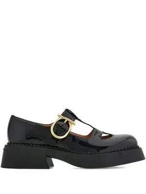 FERRAGAMO T-strap Buckle Pumps