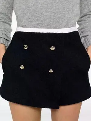 Maje Button-detailed Double-breasted Shorts