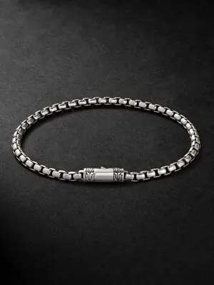 John Hardy Sterling Box Chain Bracelet - Silver