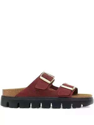 BIRKENSTOCK Double-buckle Platform Slides - Red