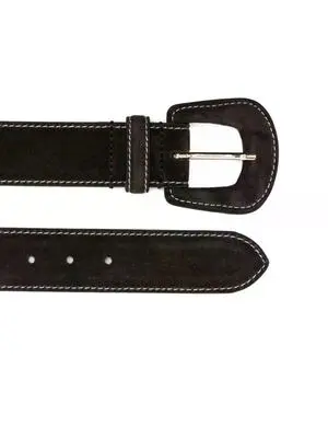 Maje Suede Leather Buckle Belt