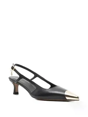 Maje 50mm Slingback Leather Pumps