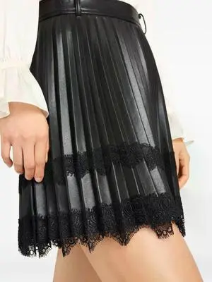 Cinq À Sept Pleated Skirt With Lace Trim
