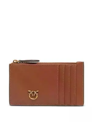 Pinko Quilted Zip Cardholder - Brown