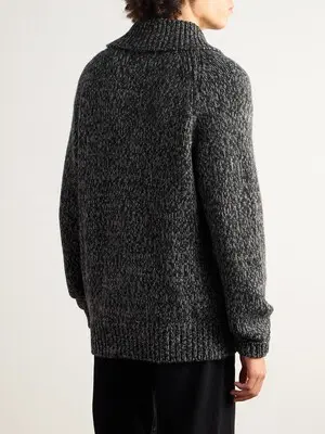 Altea Shawl-collar Double-breasted Knitted Cardigan