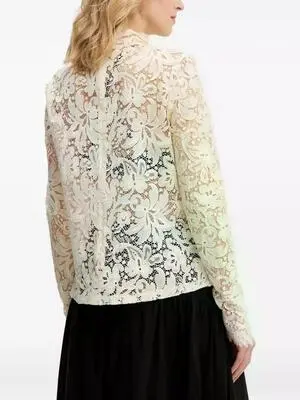 A.L.C. Floral Lace Mock-neck Blouse