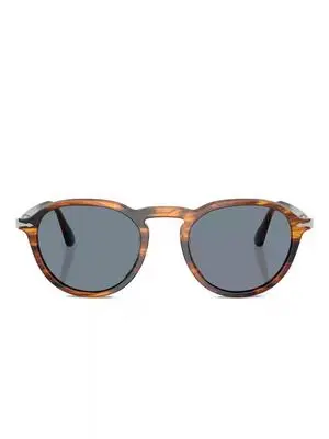 Persol Tortoiseshell Round-frame Sunglasses - Brown