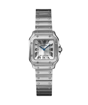 Cartier Santos De Watch 34.5mm Stainless Steel With Interchangeable Strap - Silver