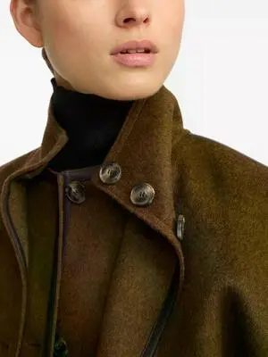 YVES SALOMON Cape-sleeve Cropped Jacket