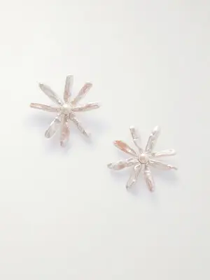Simone Rocha Silver-tone Pearl Earrings
