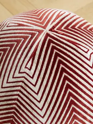 Missoni Ziggy Striped Velvet Pouf