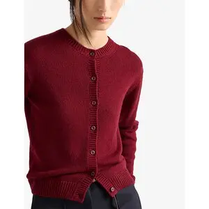 Prada Triangle-logo Cashmere Knitted Cardigan