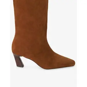 DUNE Selinni Suede Heeled Knee-high Boots