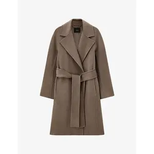 JOSEPH Costa Double-faced Wool And Cashmere-blend Coat - Mushroom
