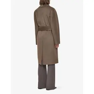JOSEPH Costa Double-faced Wool And Cashmere-blend Coat - Mushroom