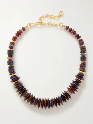 LIZZIE FORTUNATO Amaranth Multi-stone Necklace - Red