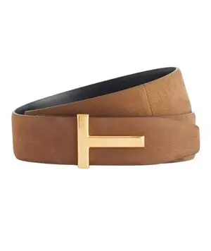 TOM FORD Reversible T Leather Belt