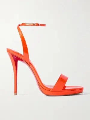 CHRISTIAN LOUBOUTIN Miss Z Queen 120 Patent-leather Sandals - Orange