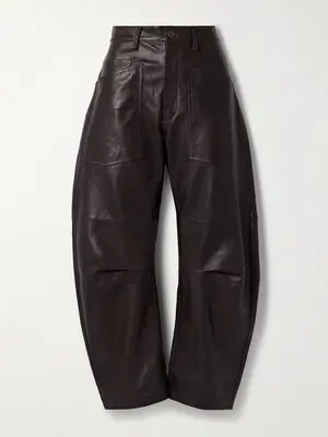 Tailored Utility Leather Pants