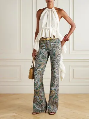 Etro Paisley-print Flared Jeans