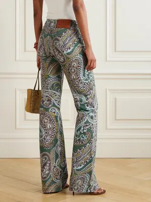 Etro Paisley-print Flared Jeans