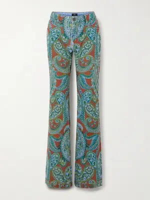 Etro Paisley-print Flared Jeans