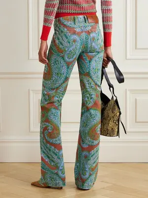 Etro Paisley-print Flared Jeans