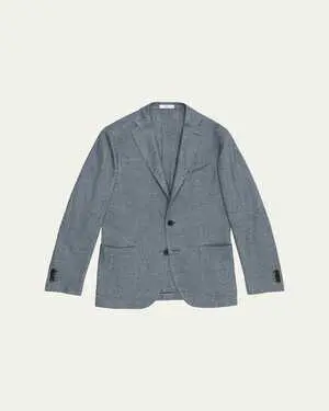 Boglioli Cashmere And Silk Melange Sport Coat - Light Blue