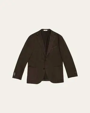 Boglioli Wool Herringbone Single-breasted Sport Coat - Brown