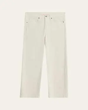 Massimo Alba Straight Fit Five-pocket Trousers - Milk