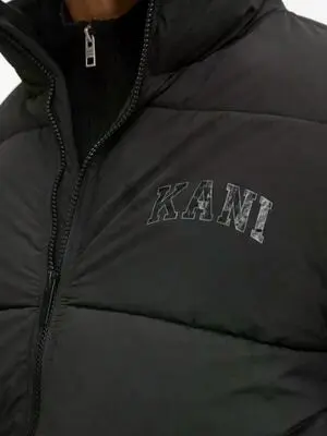 KARL KANI Long-sleeve Puffer Jacket - Black