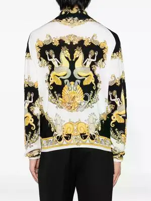 Versace Coral Theatre Silk Shirt - Neutrals