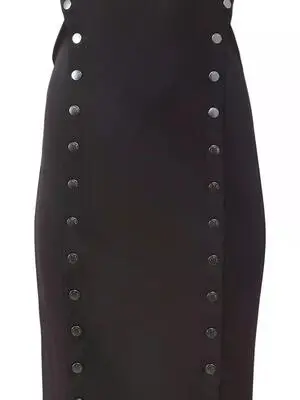 FLEUR DU MAL Button-embellished Midi Dress