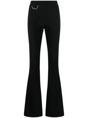 Dsquared2 Flared Trousers With Logo Chain