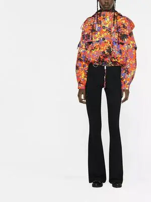Dsquared2 Flared Trousers With Logo Chain