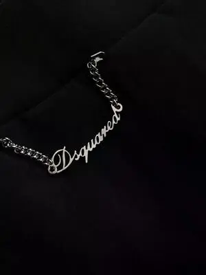 Dsquared2 Flared Trousers With Logo Chain