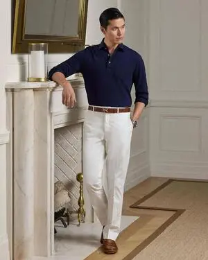 Ralph Lauren Purple Label Apos;s Cotton-cashmere Piqué Polo Shirt - Classic Ch