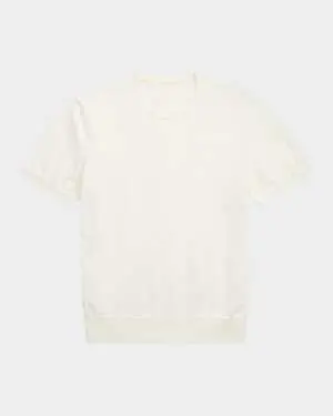 Ralph Lauren Cotton Short-sleeve Crewneck Sweater - Cream
